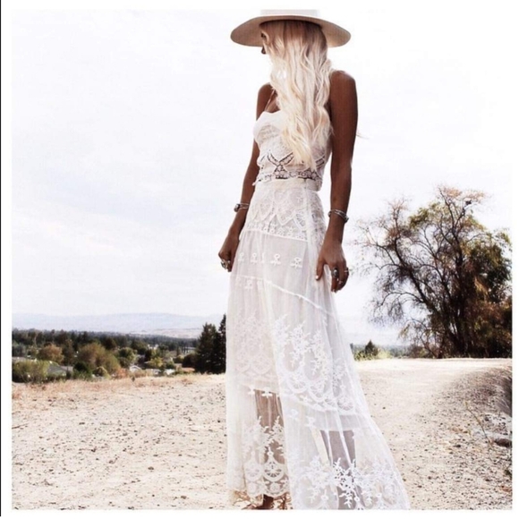 Spell | Skirts | Spell Ophelia Lace Skirt Altered | Poshmark